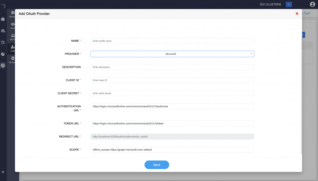 What is OAuth configuration, and how can it be implemented on mail servers using DDI Central ...